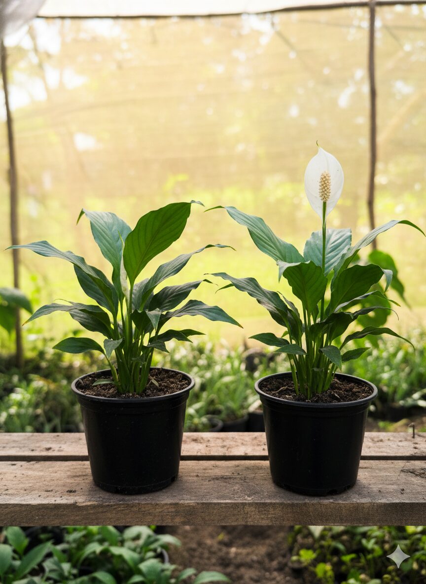 2 نبتة صغيرة زنبق السلام Spathiphyllum من نباتات الظل - المالكي لاندسكيب - Almalky landscape